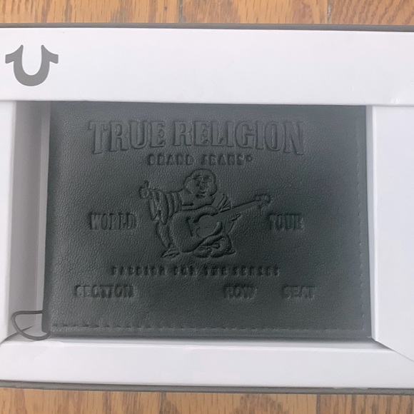 True Religion | Bags | True Religion Buddha Black Leather Wallet And ...